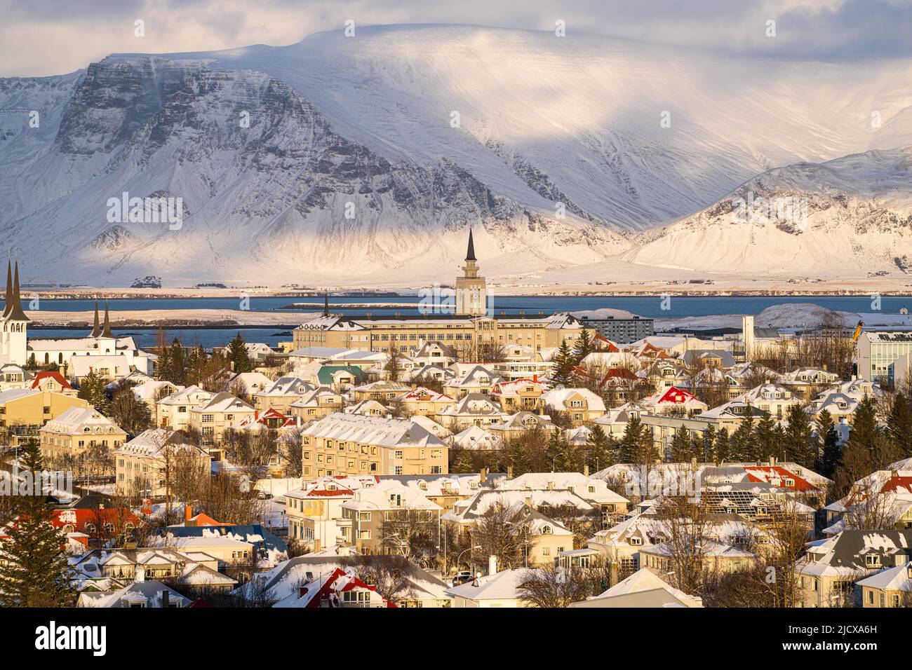 Downtown reykjavik with mountains in the background hi-res stock ... Downtown reykjavik with mountains in the background hi-res stock ...