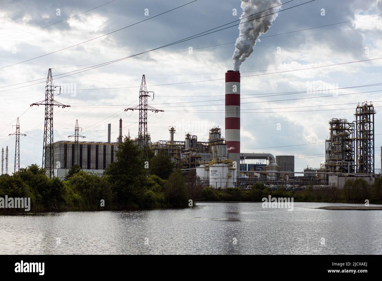 Plock, Poland - 15 Jun 2022, A general view of the PKN Orlen refinery ...