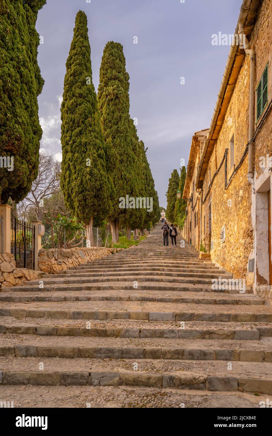 View of the Calvary Steps and Calvary Chapel in the old town of ...