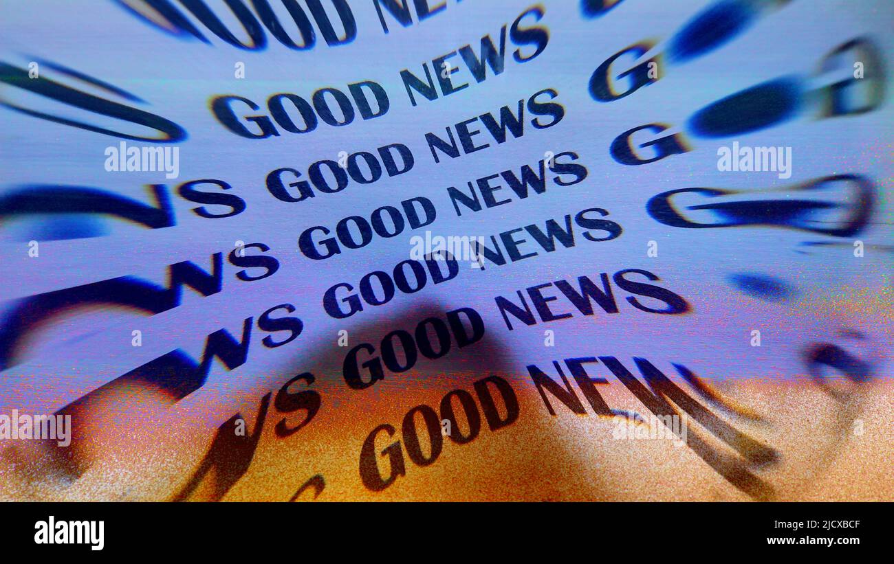 Positive words newspaper hi-res stock photography and images - Alamy