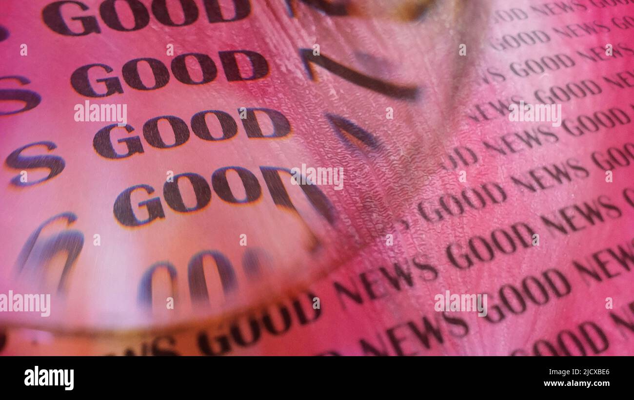 Positive words newspaper hi-res stock photography and images - Alamy