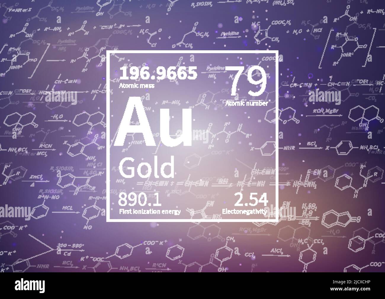 Gold chemical element with first ionization energy, atomic mass and ...