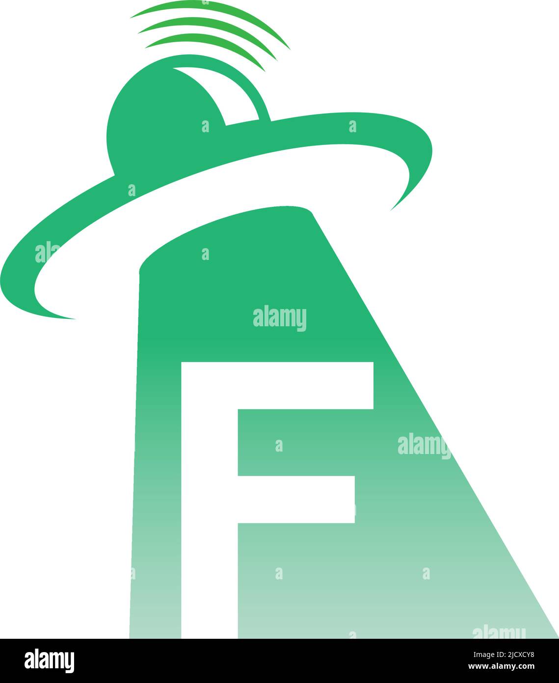 Ufo catch letter F icon design illustration vector Stock Vector Image ...
