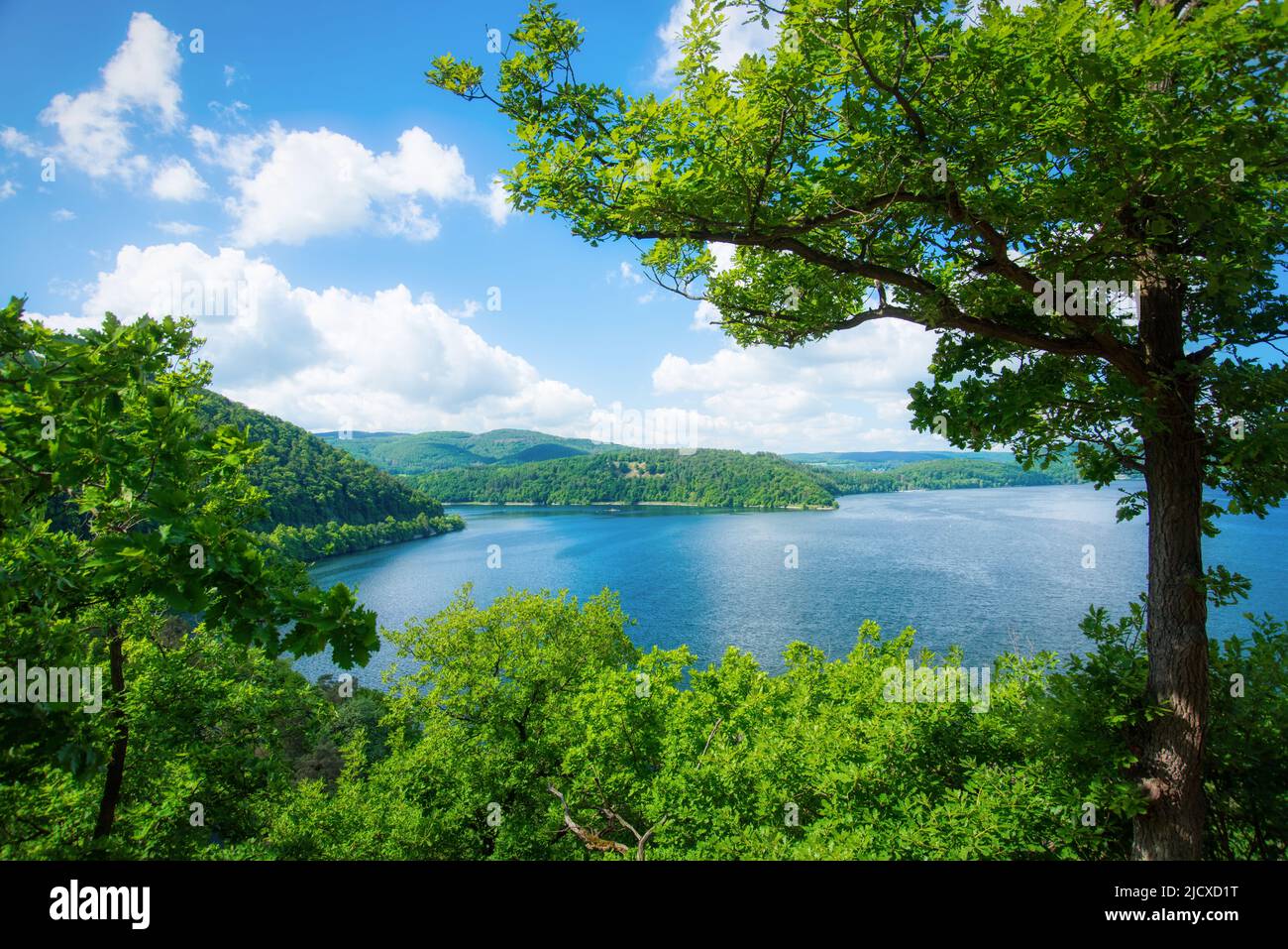 At the Edersee in Germany- Kellerwald-Edersee National Park Stock Photo ...