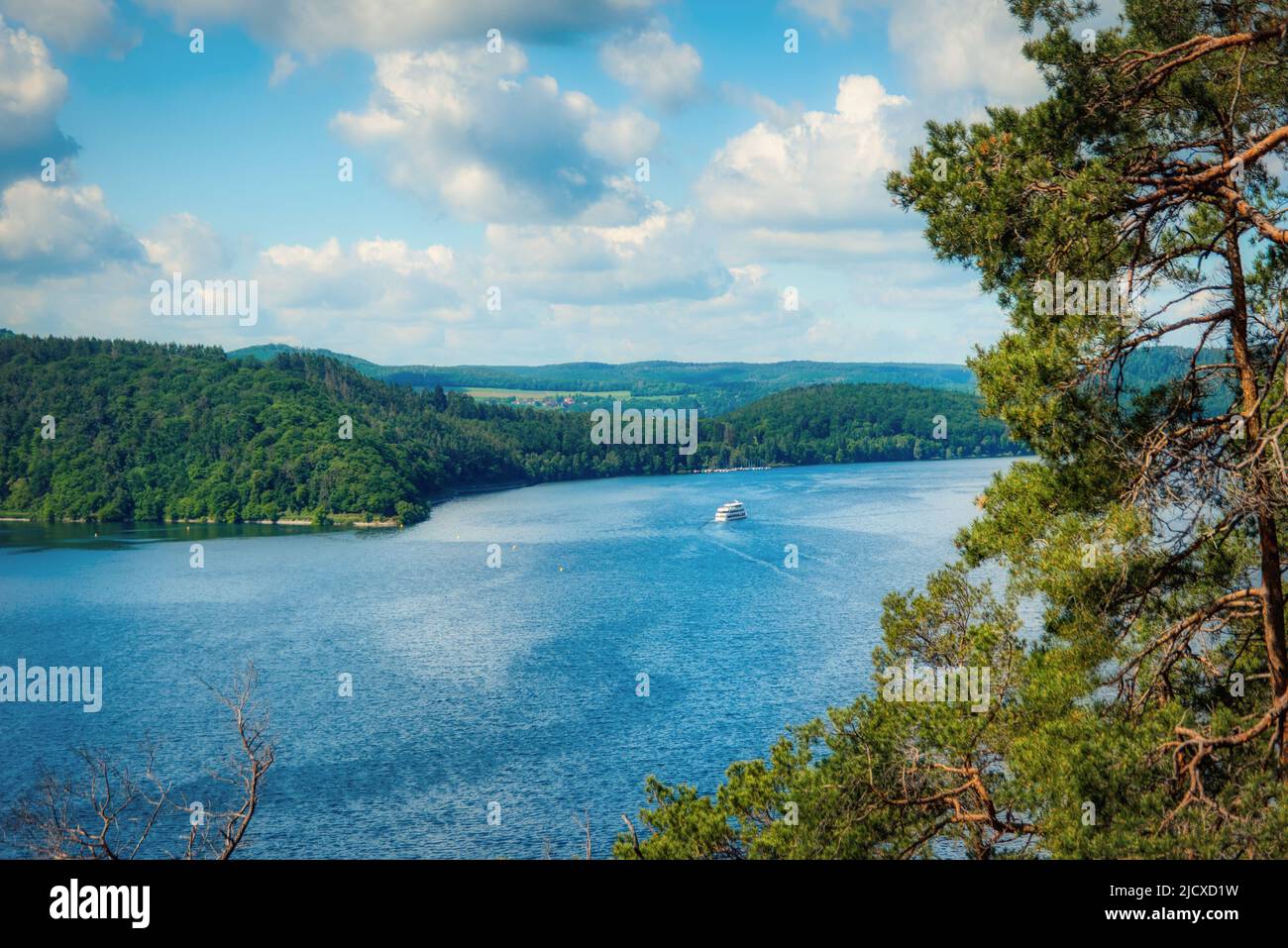 At the Edersee in Germany- Kellerwald-Edersee National Park Stock Photo ...