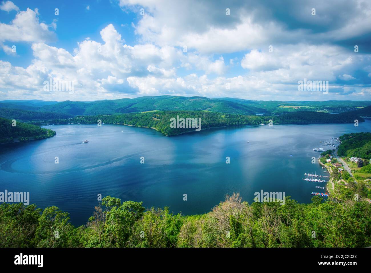 At the Edersee in Germany- Kellerwald-Edersee National Park Stock Photo ...