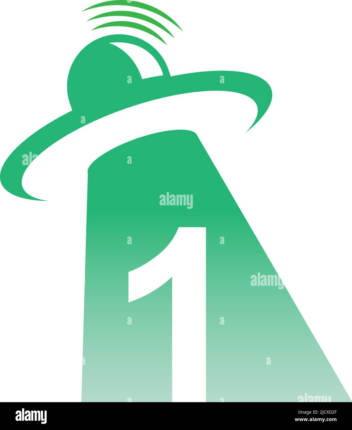 Ufo catch number 1 icon design illustration vector Stock Vector Image ...