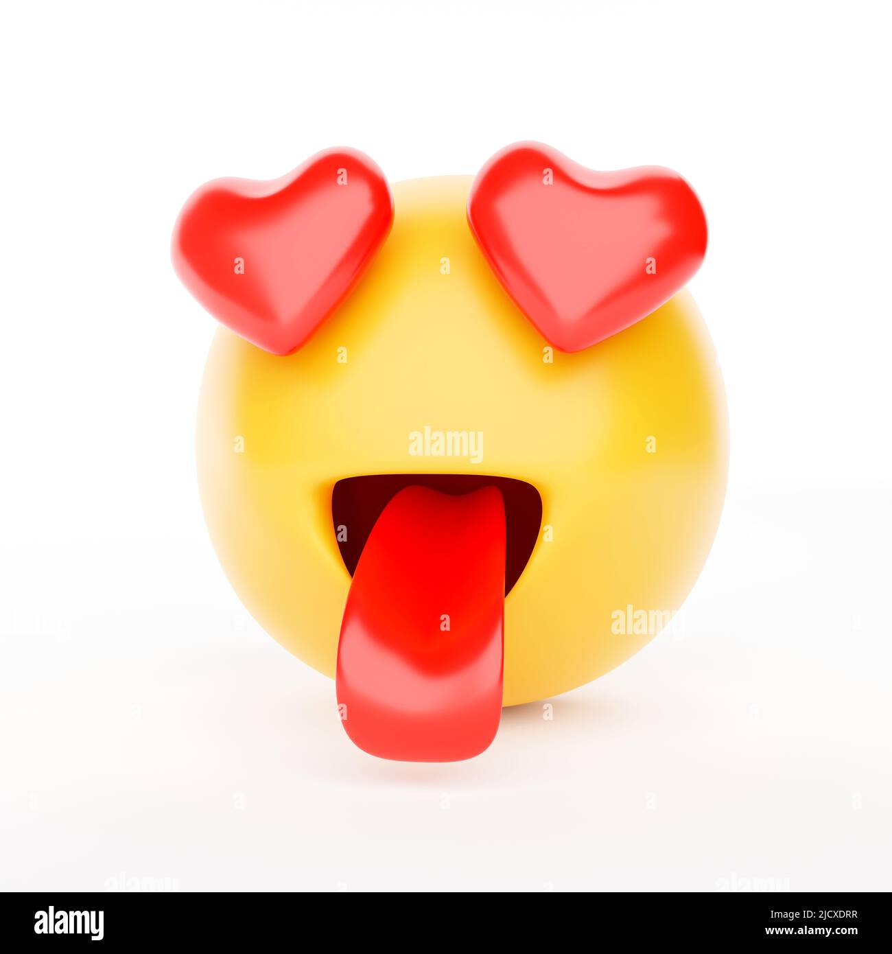 First impression love emotion icon character face on white background ...