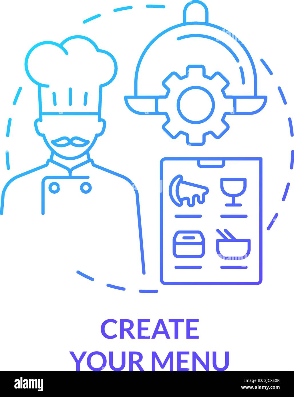 Create menu blue gradient concept icon Stock Vector Image & Art - Alamy