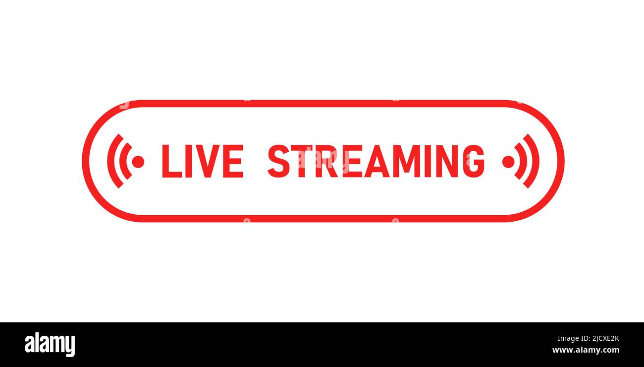 Live streaming icon button for broadcasting or online stream. Vector ...