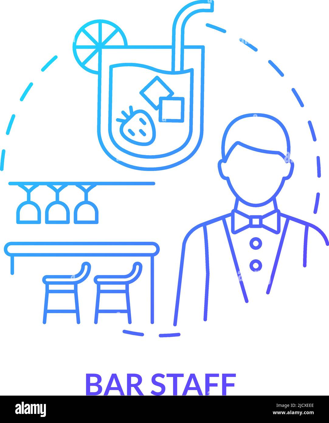 Hospitality staff drawing Cut Out Stock Images & Pictures - Alamy