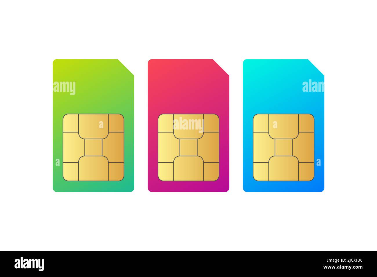 Set Sim Card Chip on white background Stock Vector Image & Art - Alamy