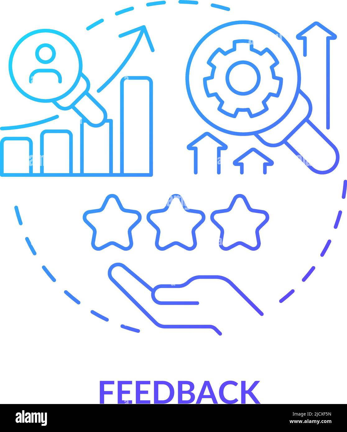 Feedback blue gradient concept icon Stock Vector Image & Art - Alamy