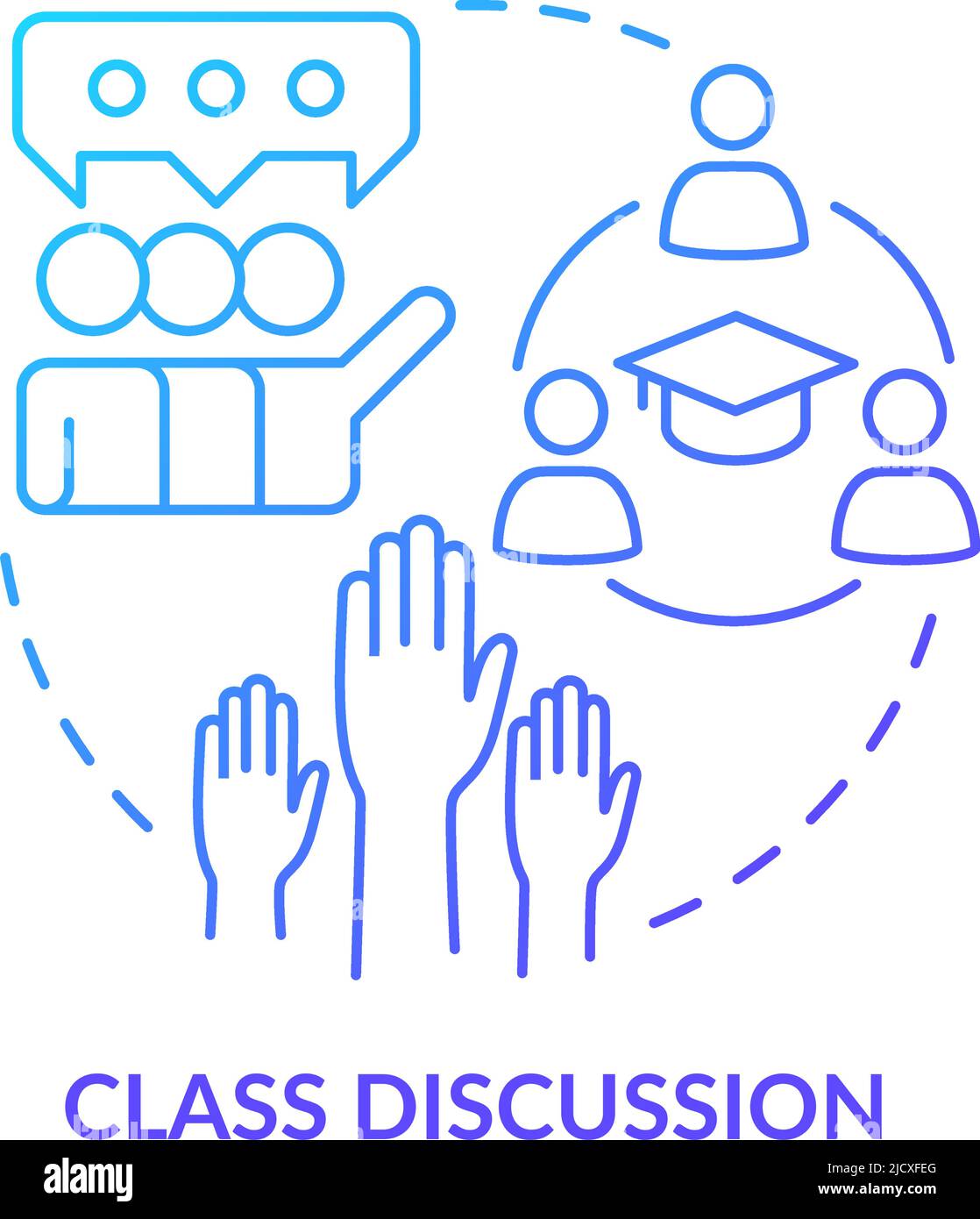 Class discussion interaction Stock Vector Images - Alamy