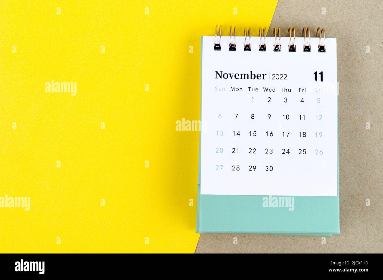 The November 2022 desk calendar on beautiful background Stock Photo - Alamy
