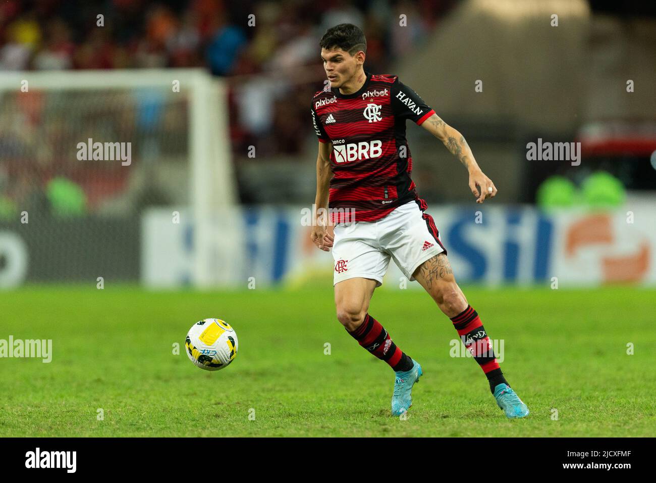 Ayrton Lucas of Flamengo during the match between Flamengo and Cuiaba ...