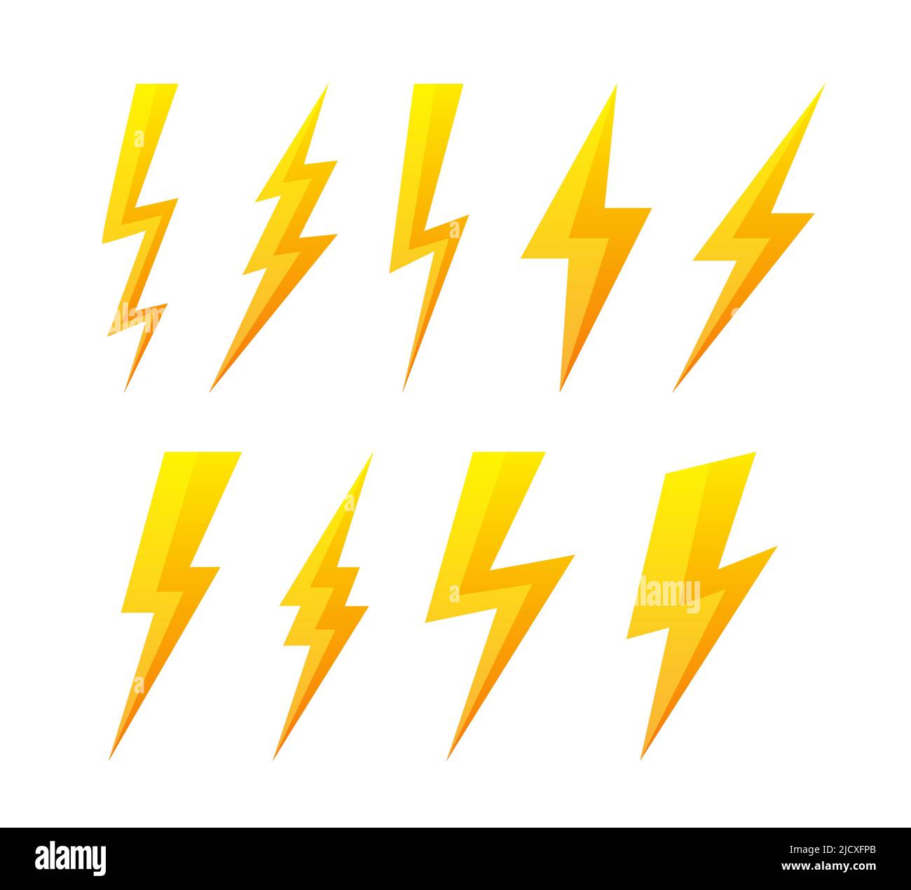 Lightning bolt flat icons set Stock Vector Image & Art - Alamy