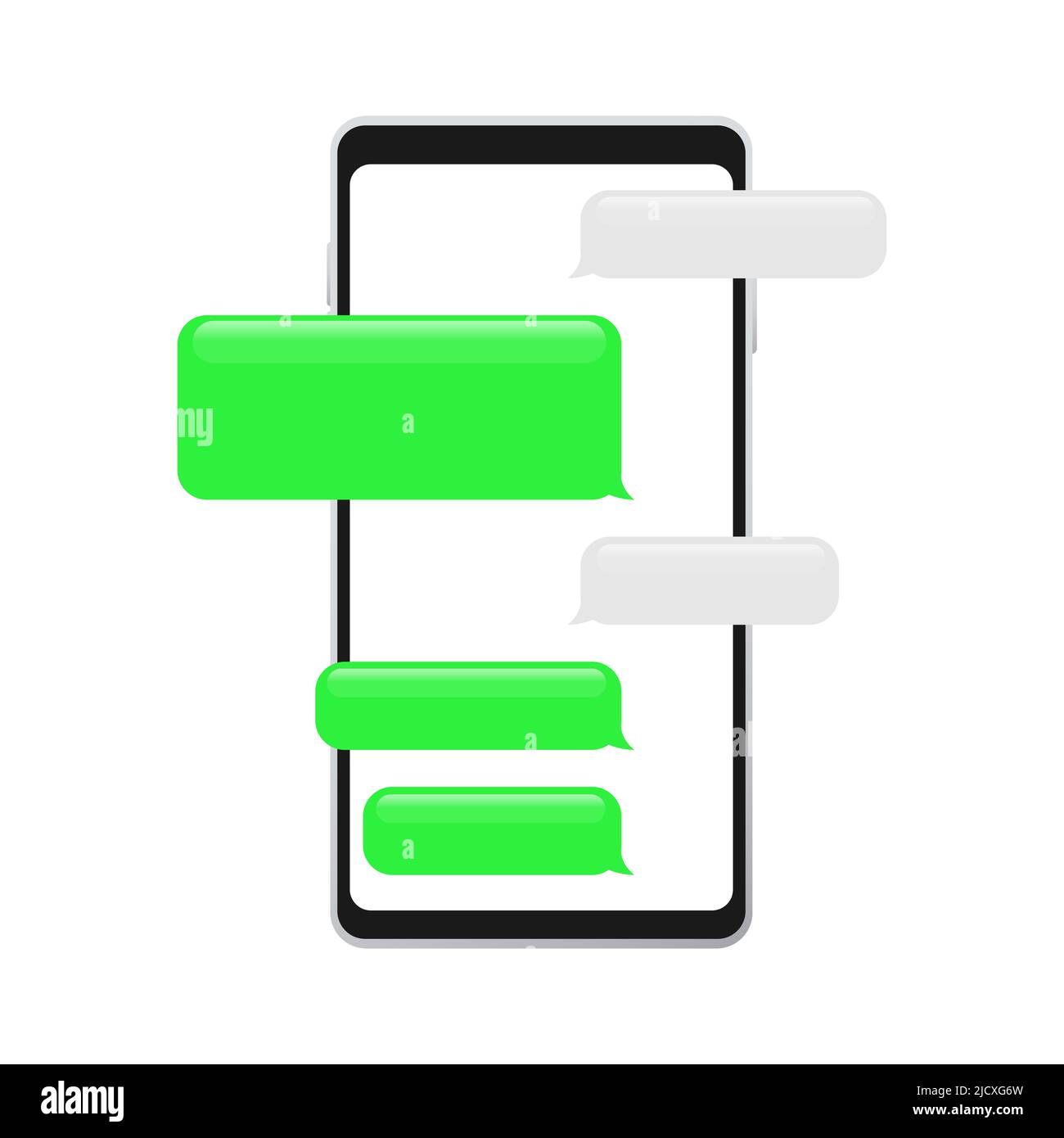 Flat Messages Bubbles. Chat interface. Message bubbles Stock Vector ...
