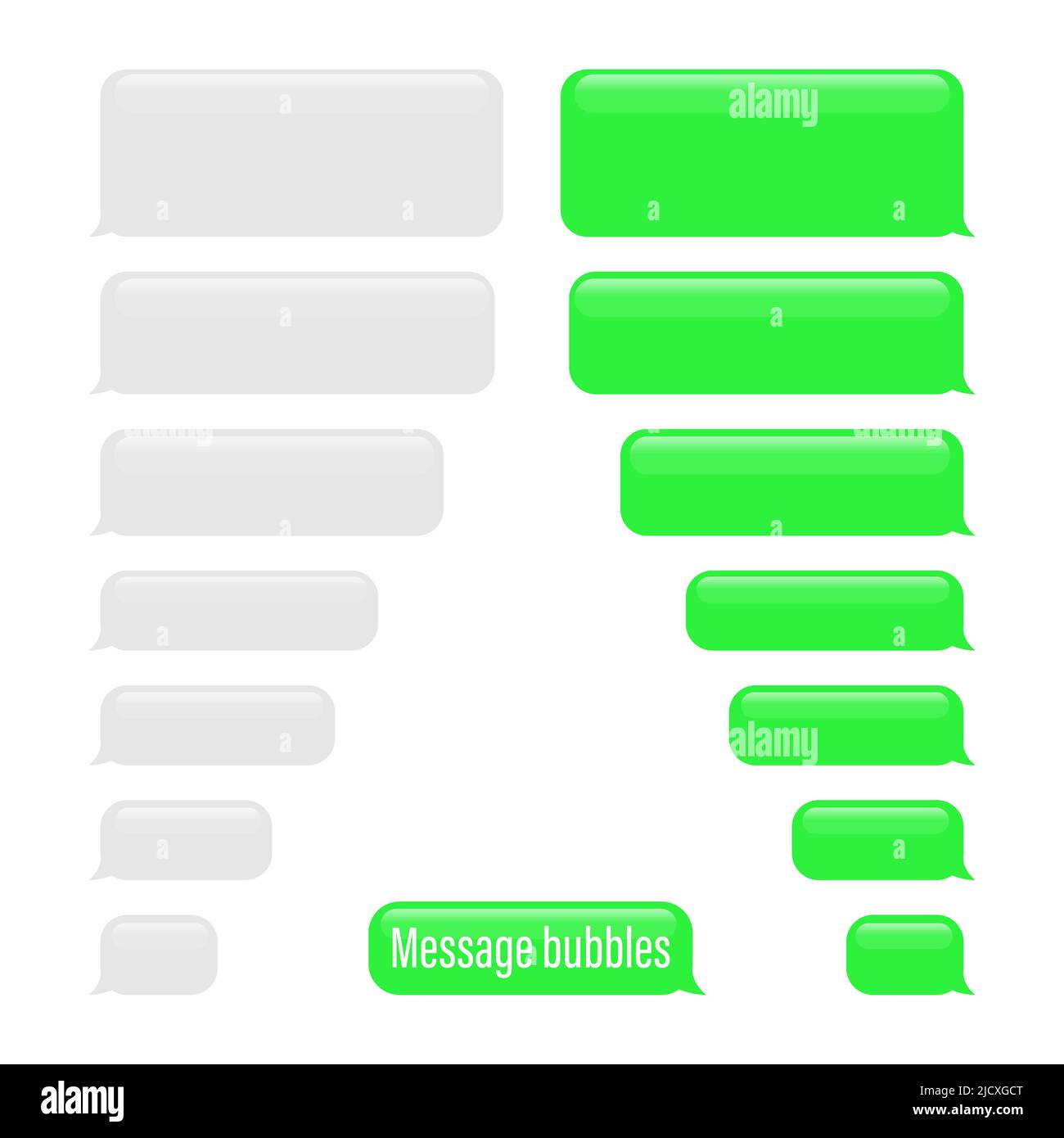 Flat Messages Bubbles. Chat interface. Message bubbles Stock Vector Image & Art - Alamy