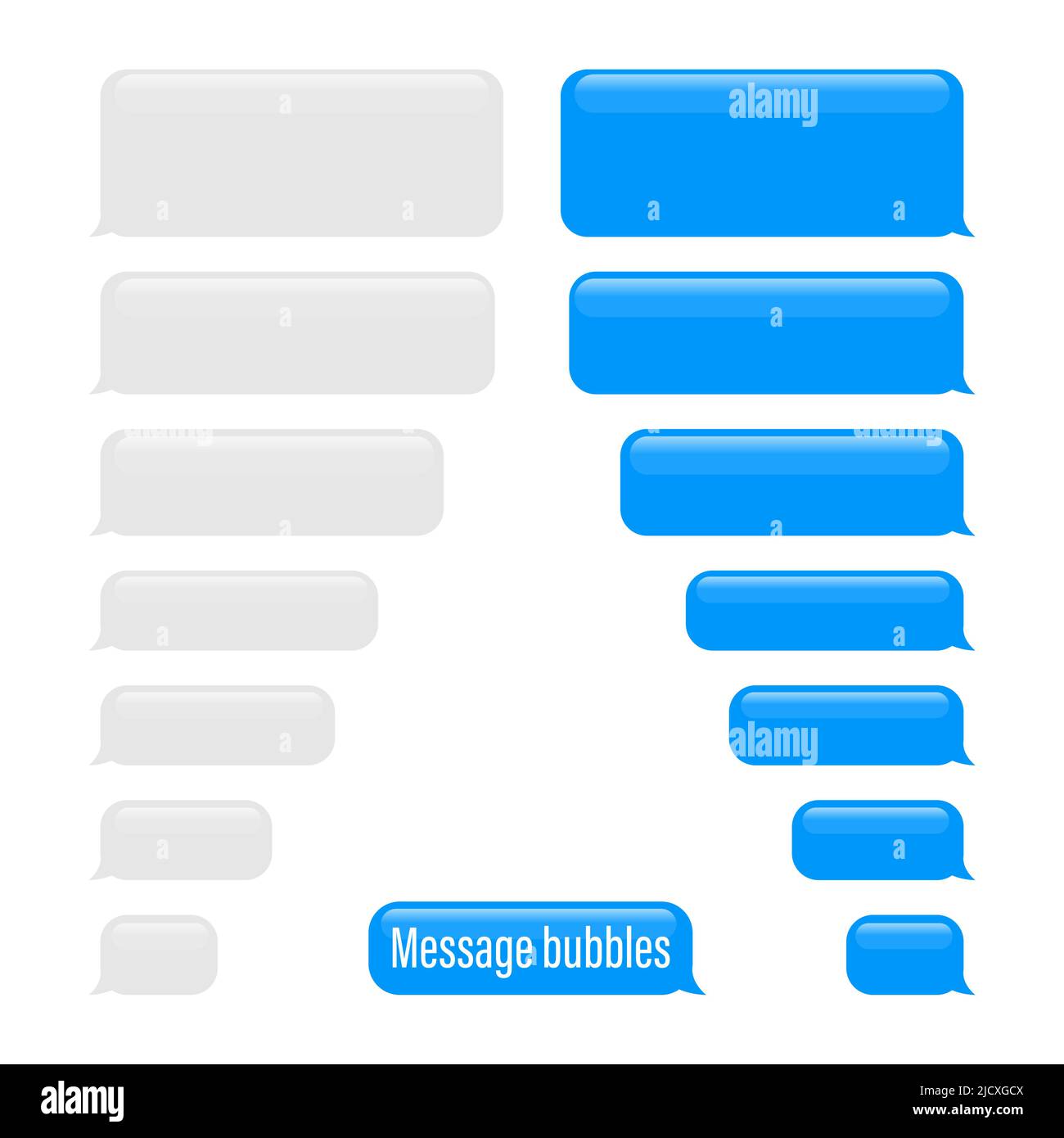 Flat Messages Bubbles. Chat interface. Message bubbles Stock Vector ...