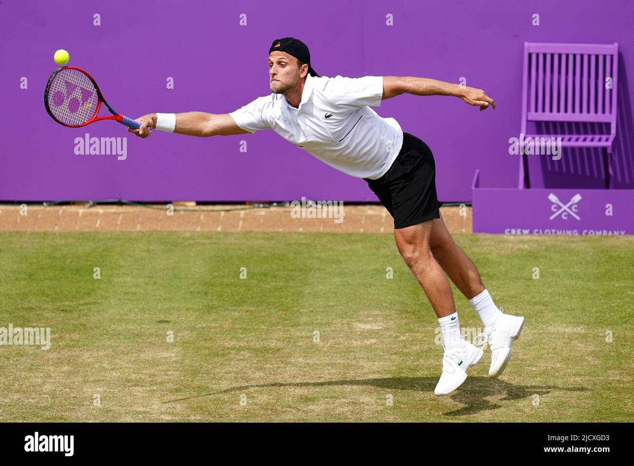 Denis Kudla in action on day four of the cinch Championships at The ...