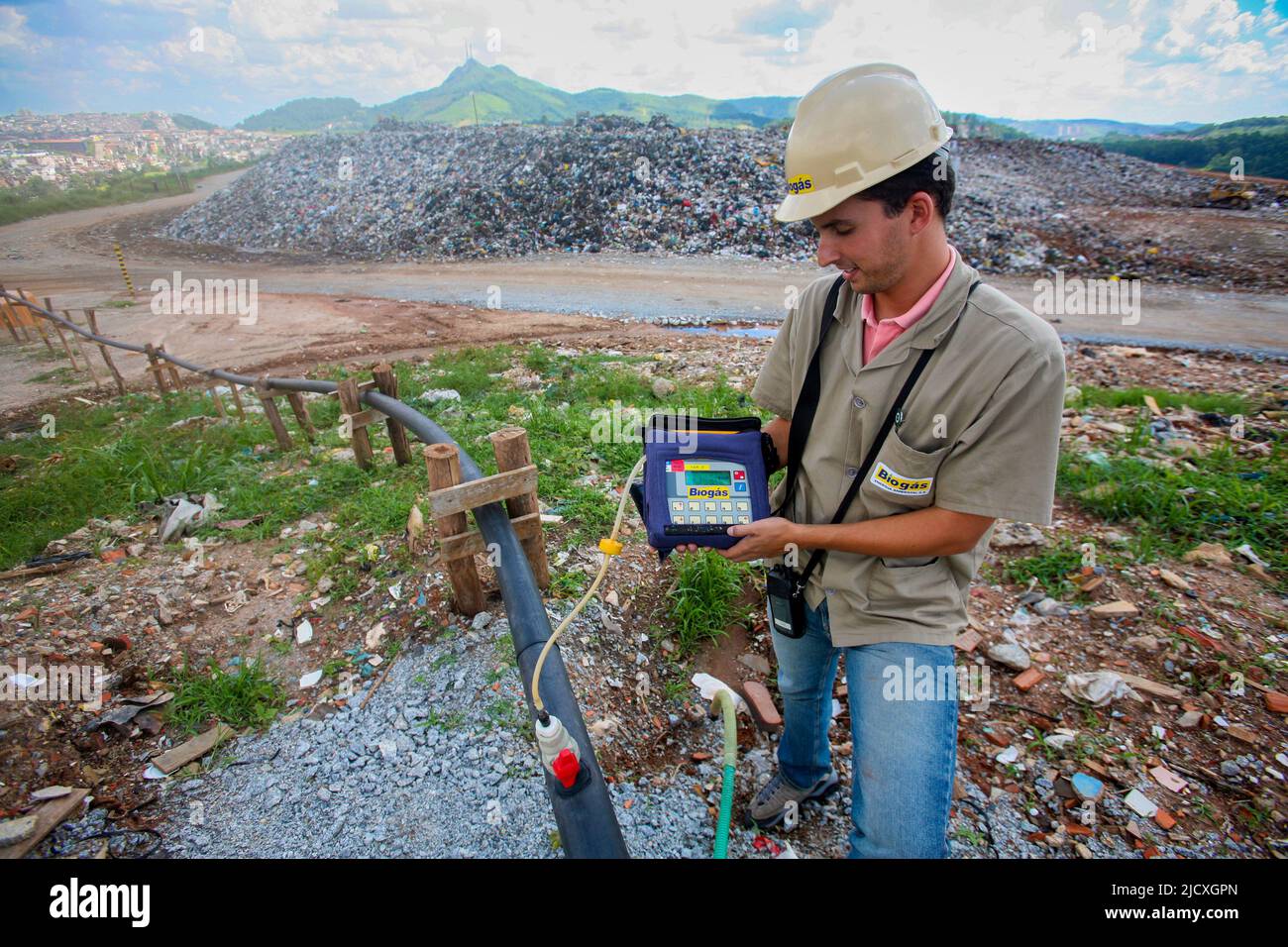 Brazil, Sao Paulo - 30 km from Sao Paulo the landfill Bandeirantes is ...