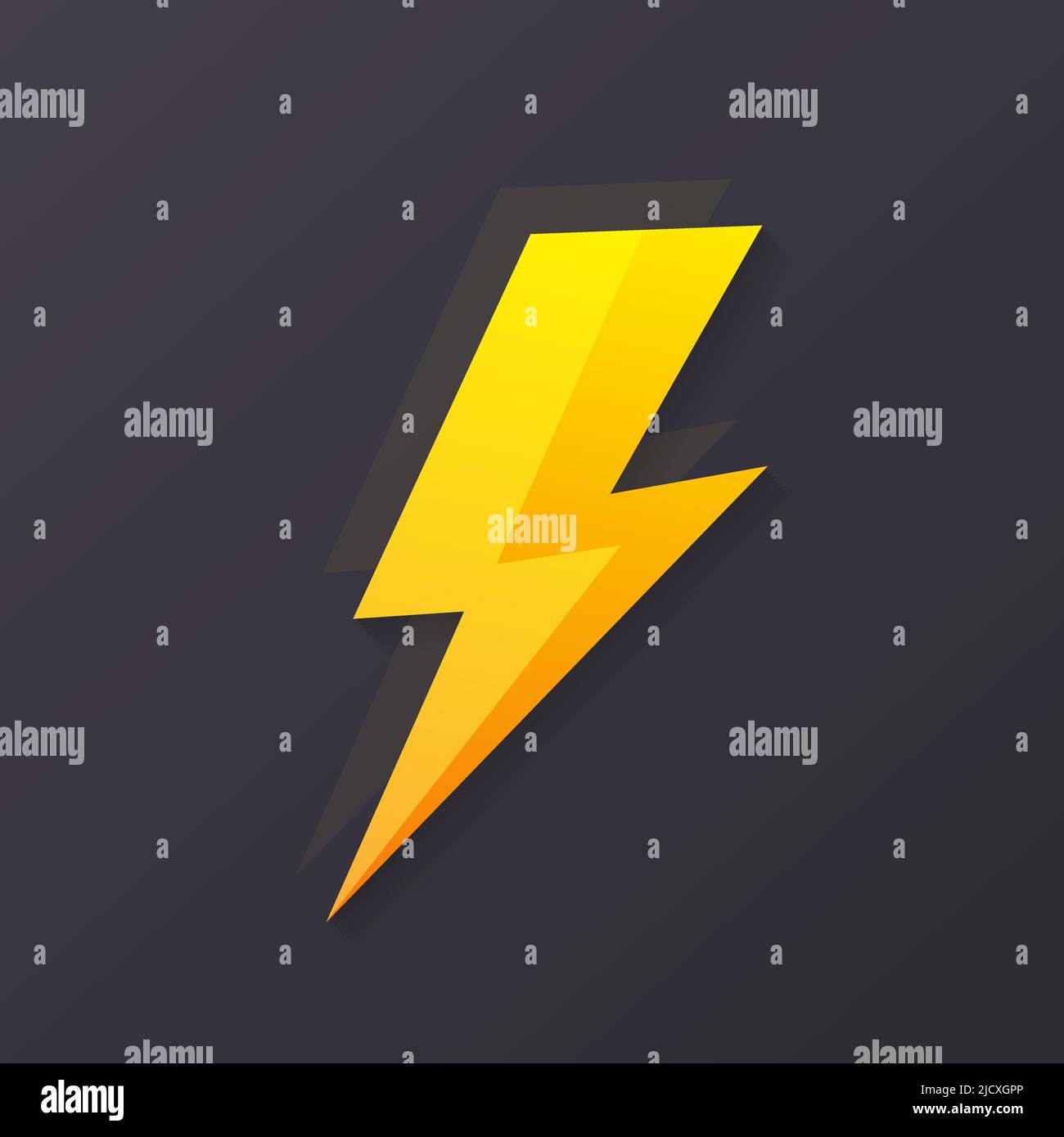 Set yellow lightning icons hi-res stock photography and images - Alamy