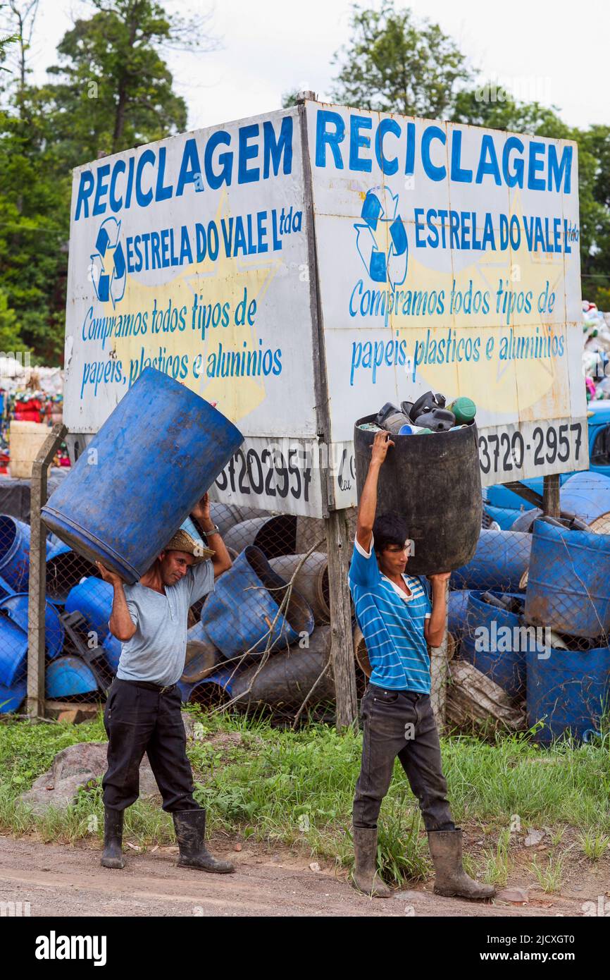 Brazil, a garbage dump for recycling just outside Porte Alegre. All ...