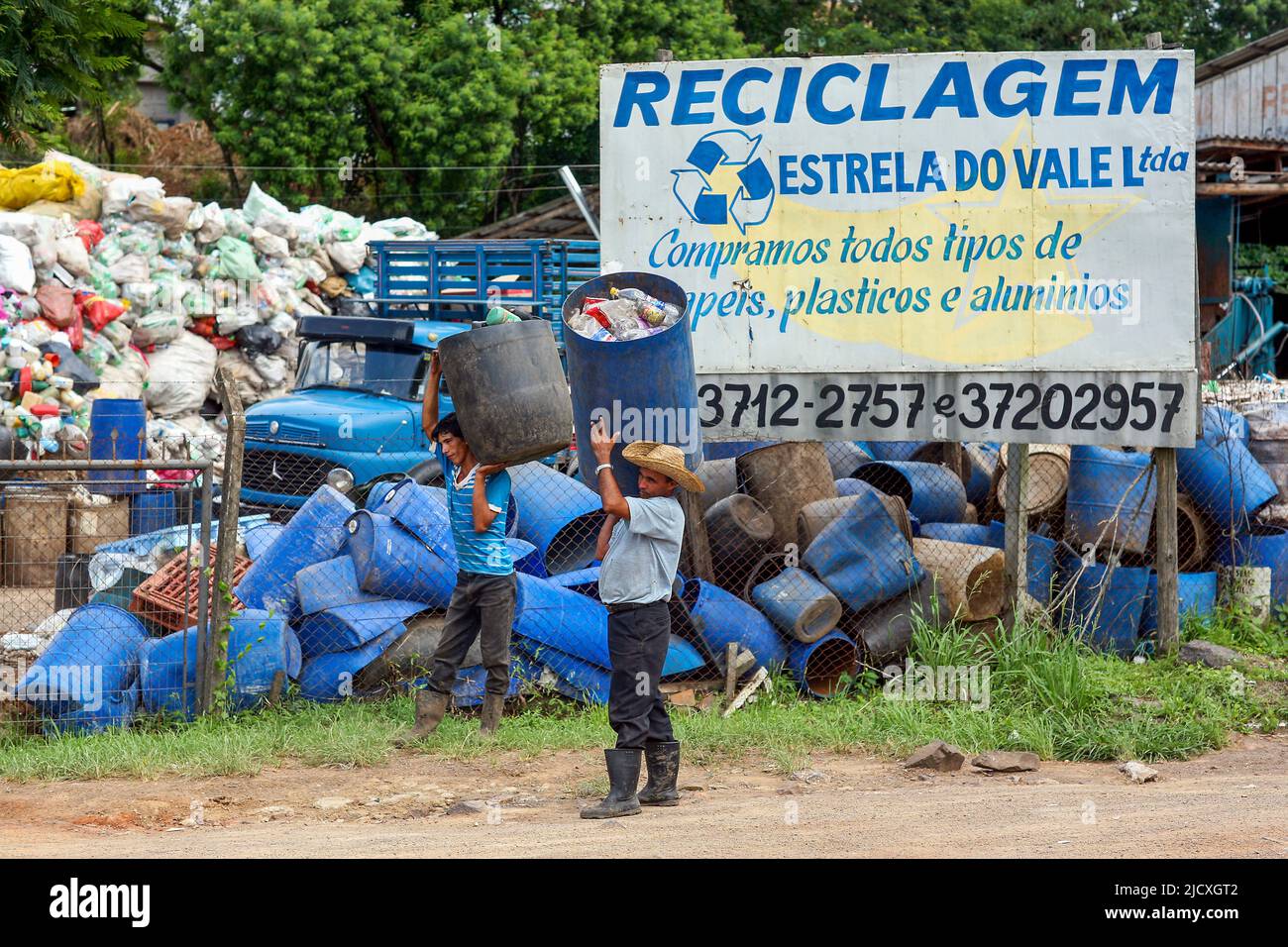 Brazil, a garbage dump for recycling just outside Porte Alegre. All ...