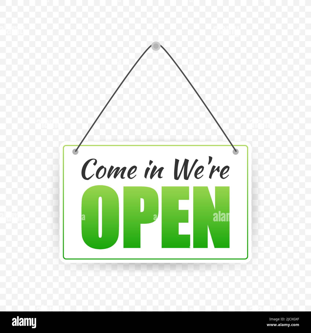Open door sign. Door sign. Label with text in flat style Stock Vector ...