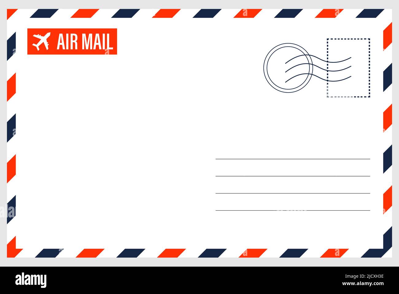 Airmail Envelope Border - Vector Illustration Stock Vector Image & Art ...
