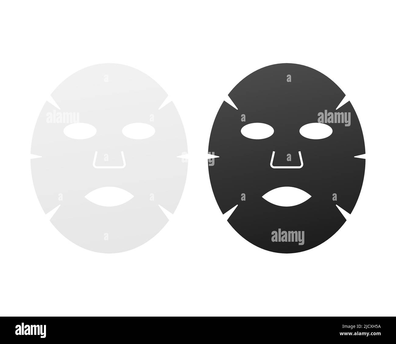 Facial Mask Cosmetics Packaging. Package design for face mask on white ...