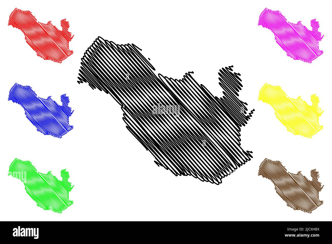 Grytoya island (Kingdom of Norway) map vector illustration, scribble ...