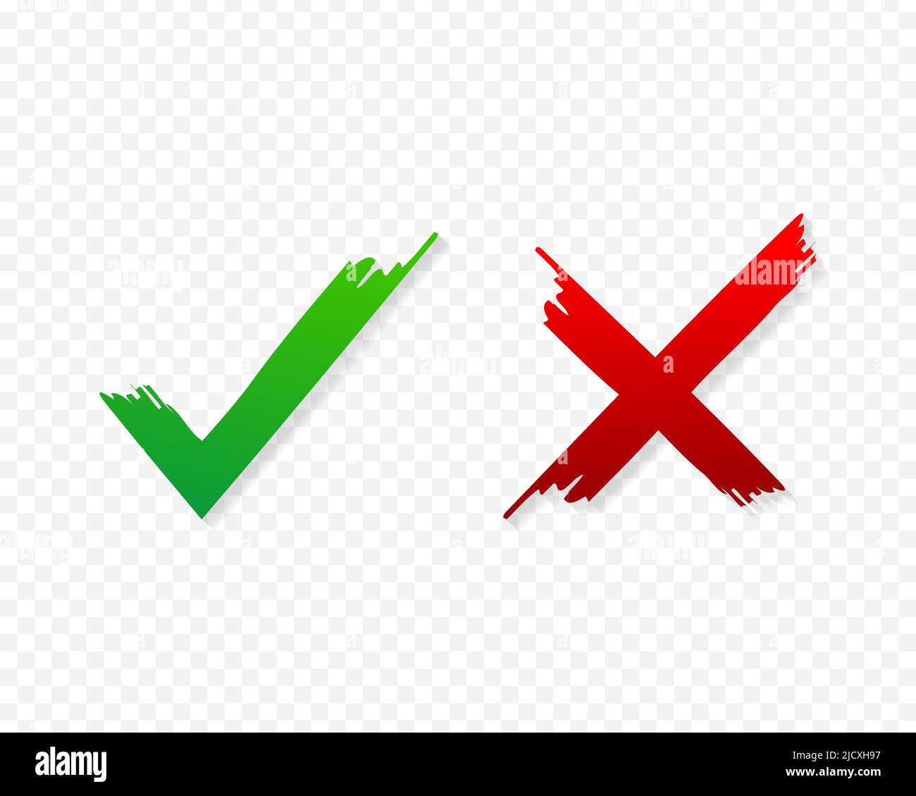 check marks ui button with dos and donts. flat simple style trend ...