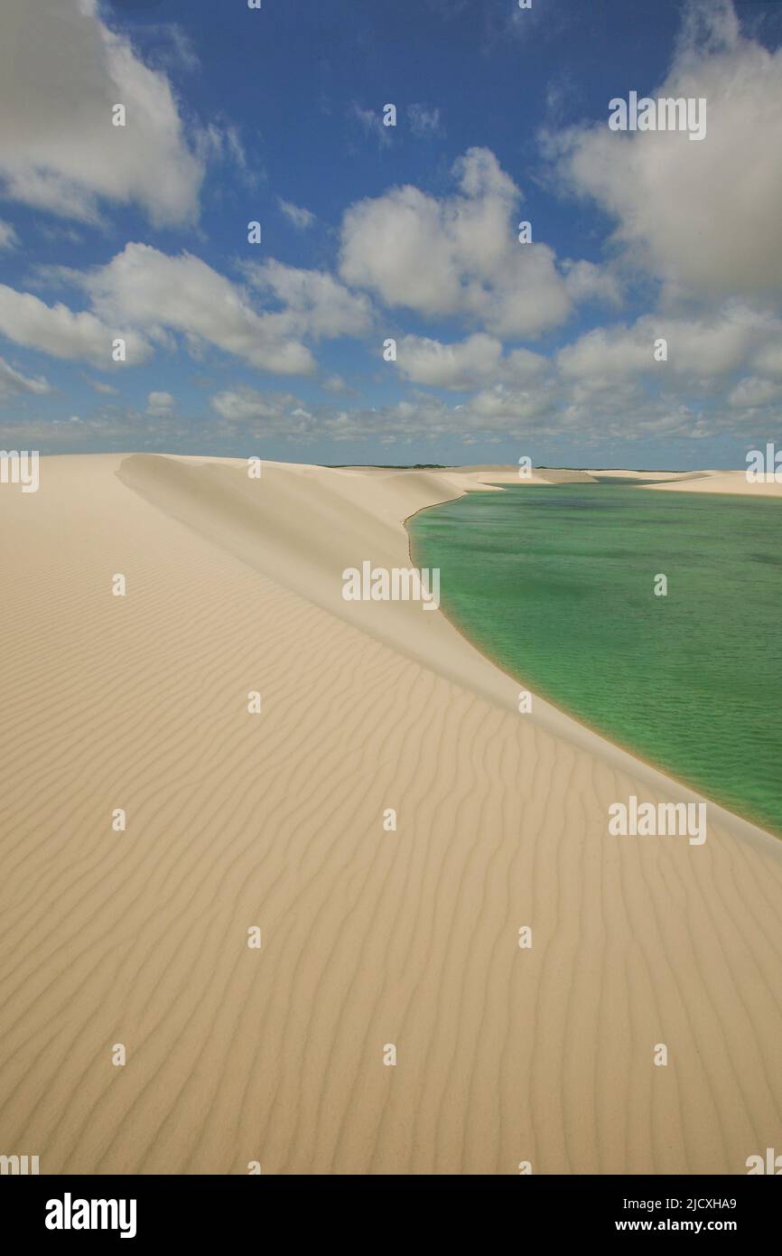 Lake in the sand dunes of lencois maranhenses national park hi-res ...