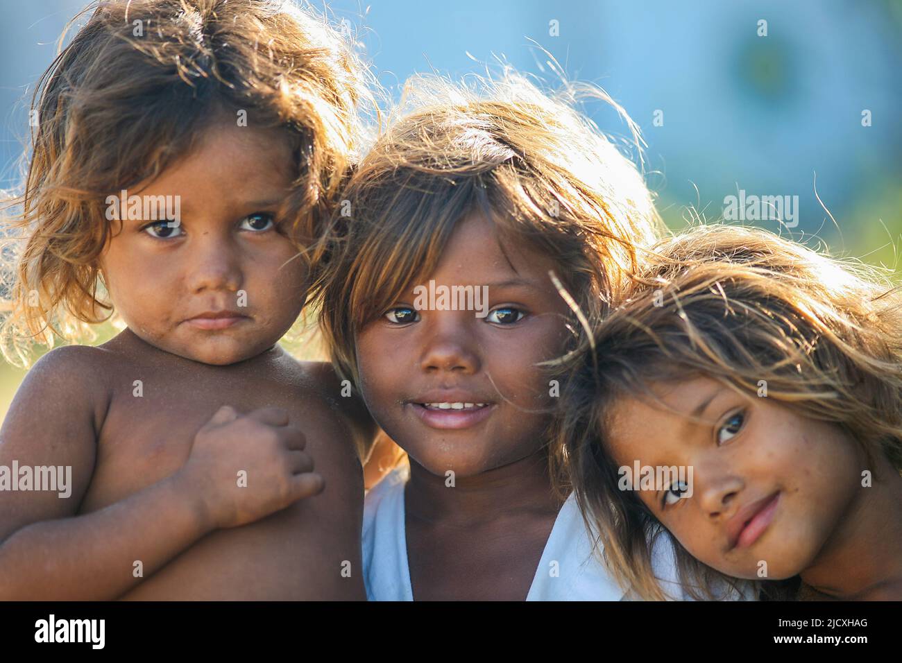 Brazil, Portrait of three little girls Stock Photo - Alamy