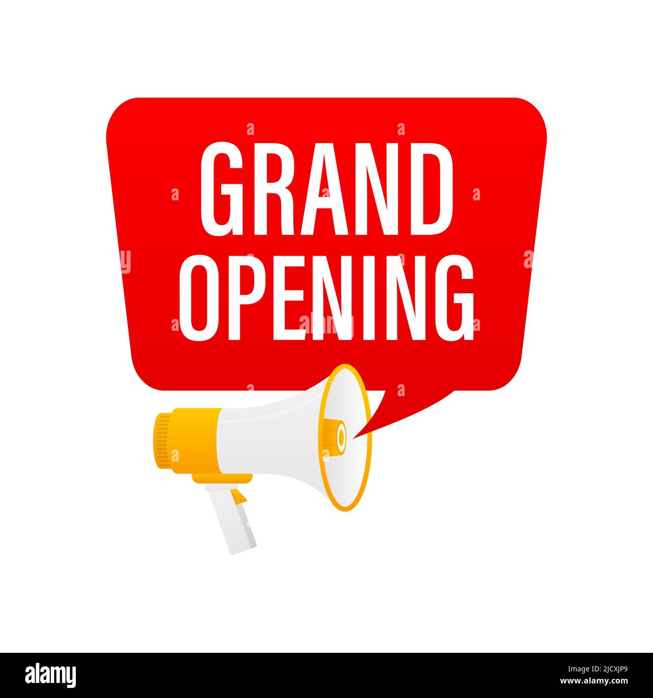 Megaphone now open banner Stock Vector Images - Alamy