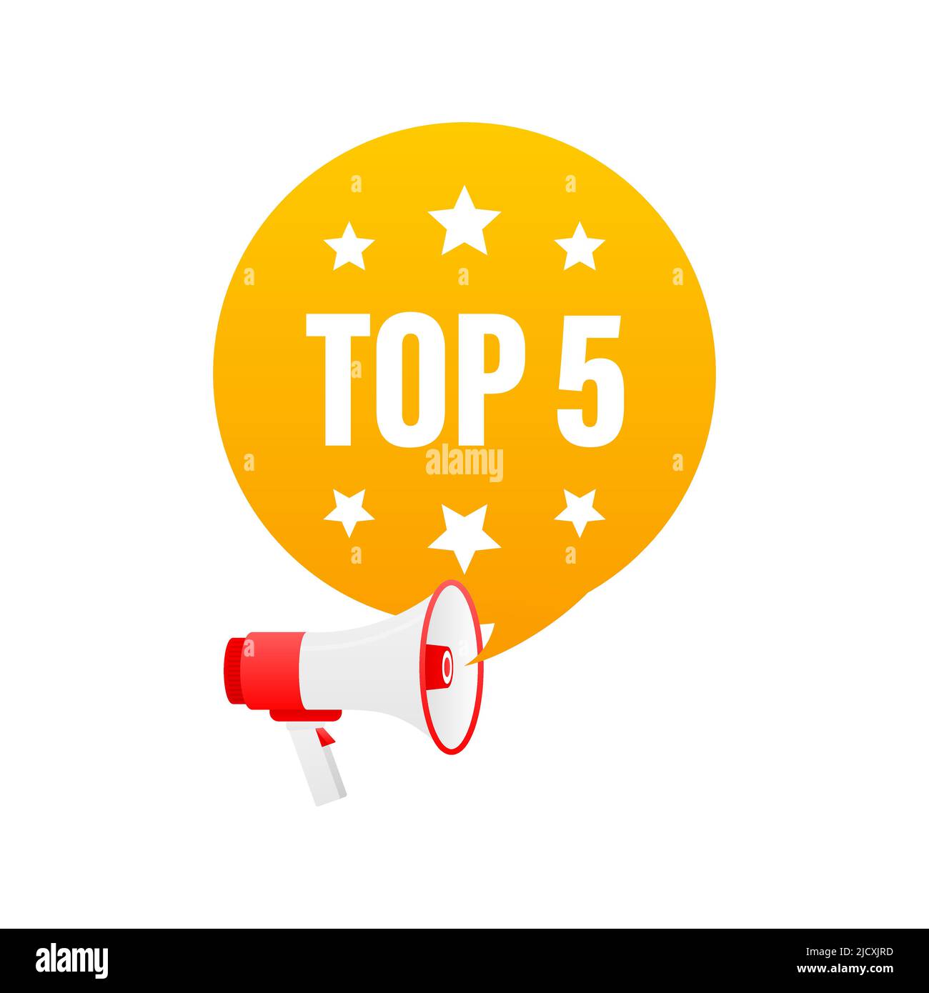 Megaphone top on white Cut Out Stock Images & Pictures - Alamy