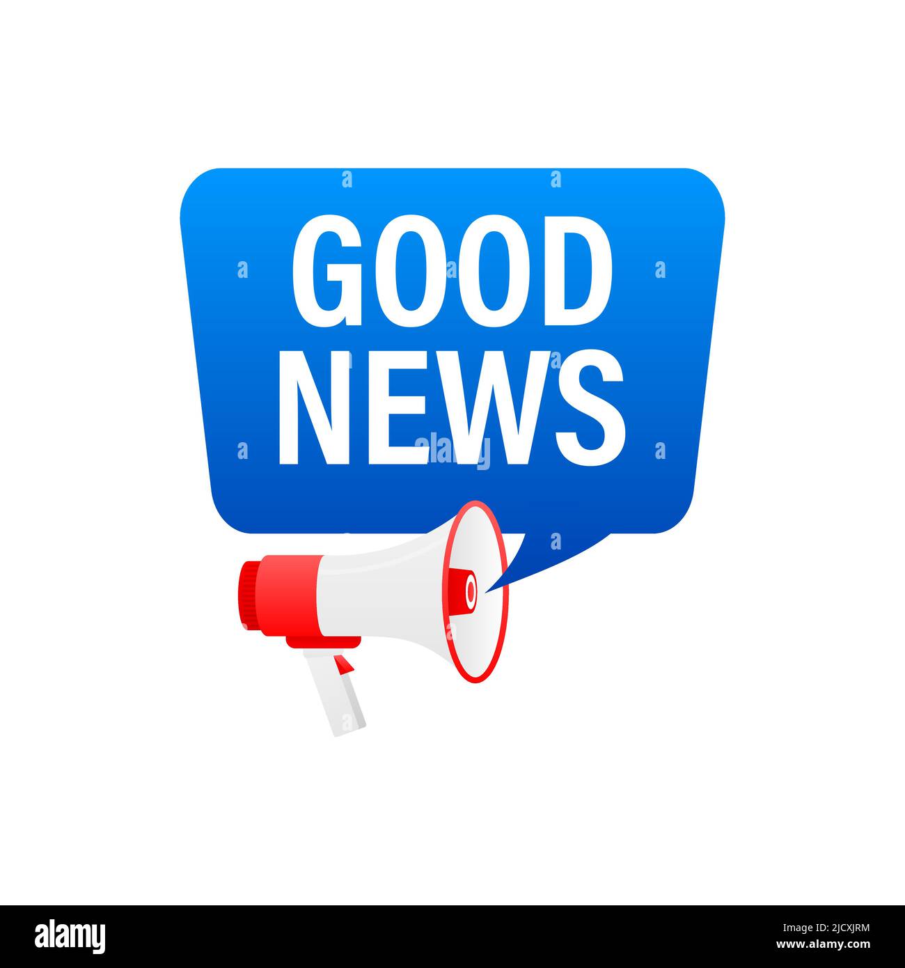 Megaphone good news text hi-res stock photography and images - Alamy