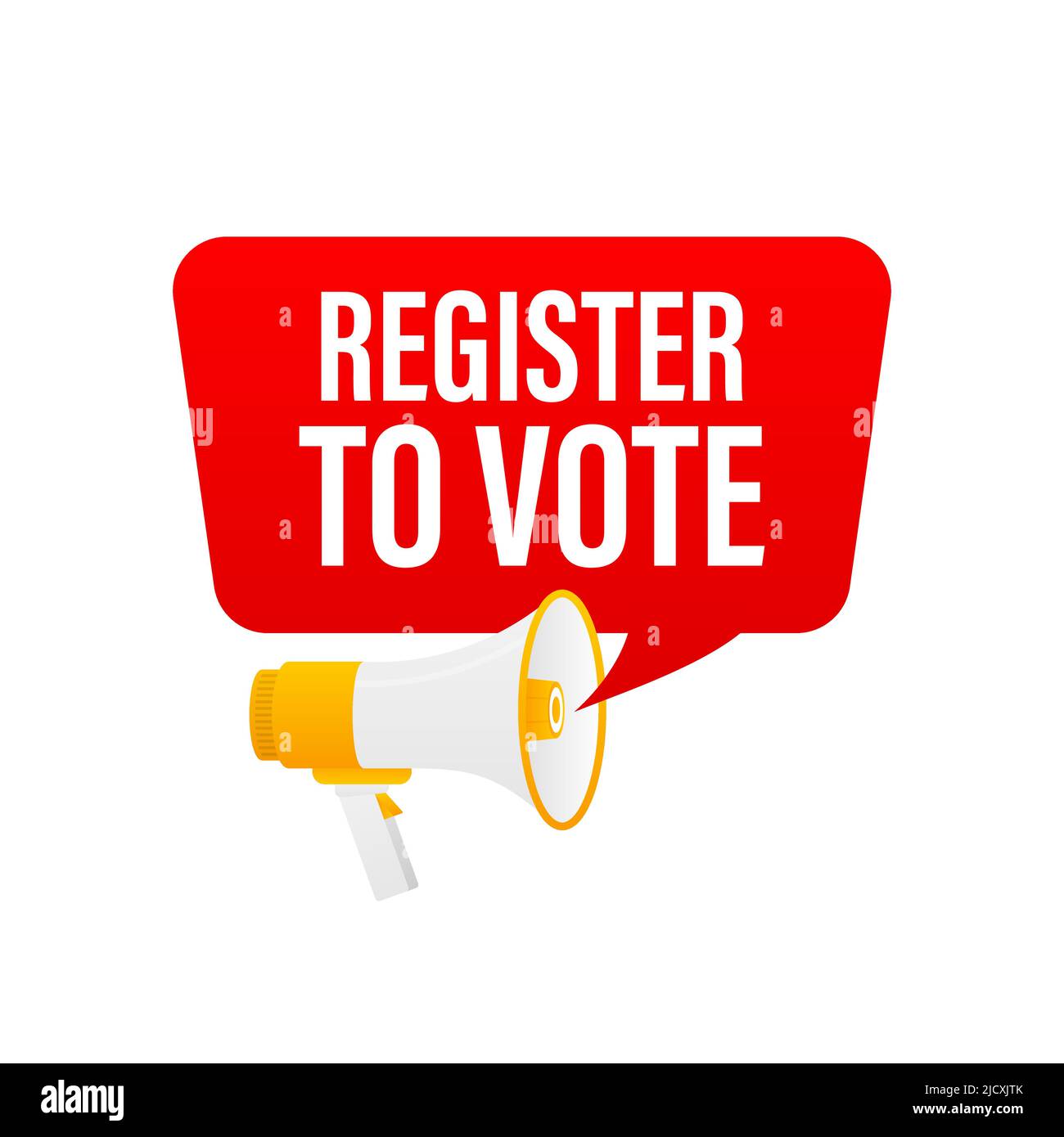 Hand holding megaphone with Register to vote Stock Vector Image & Art ...