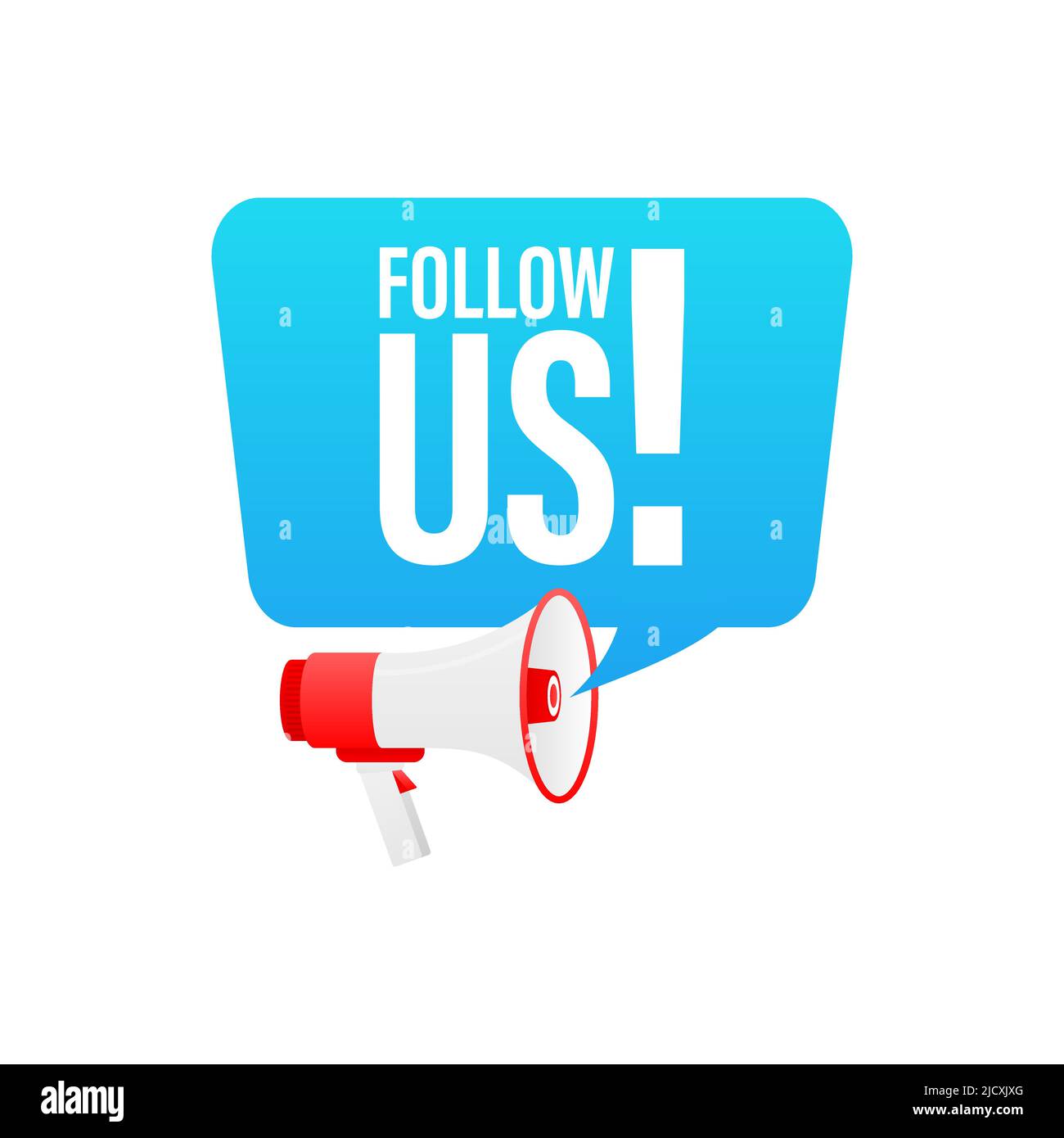 Vector follow us concept Cut Out Stock Images & Pictures - Alamy