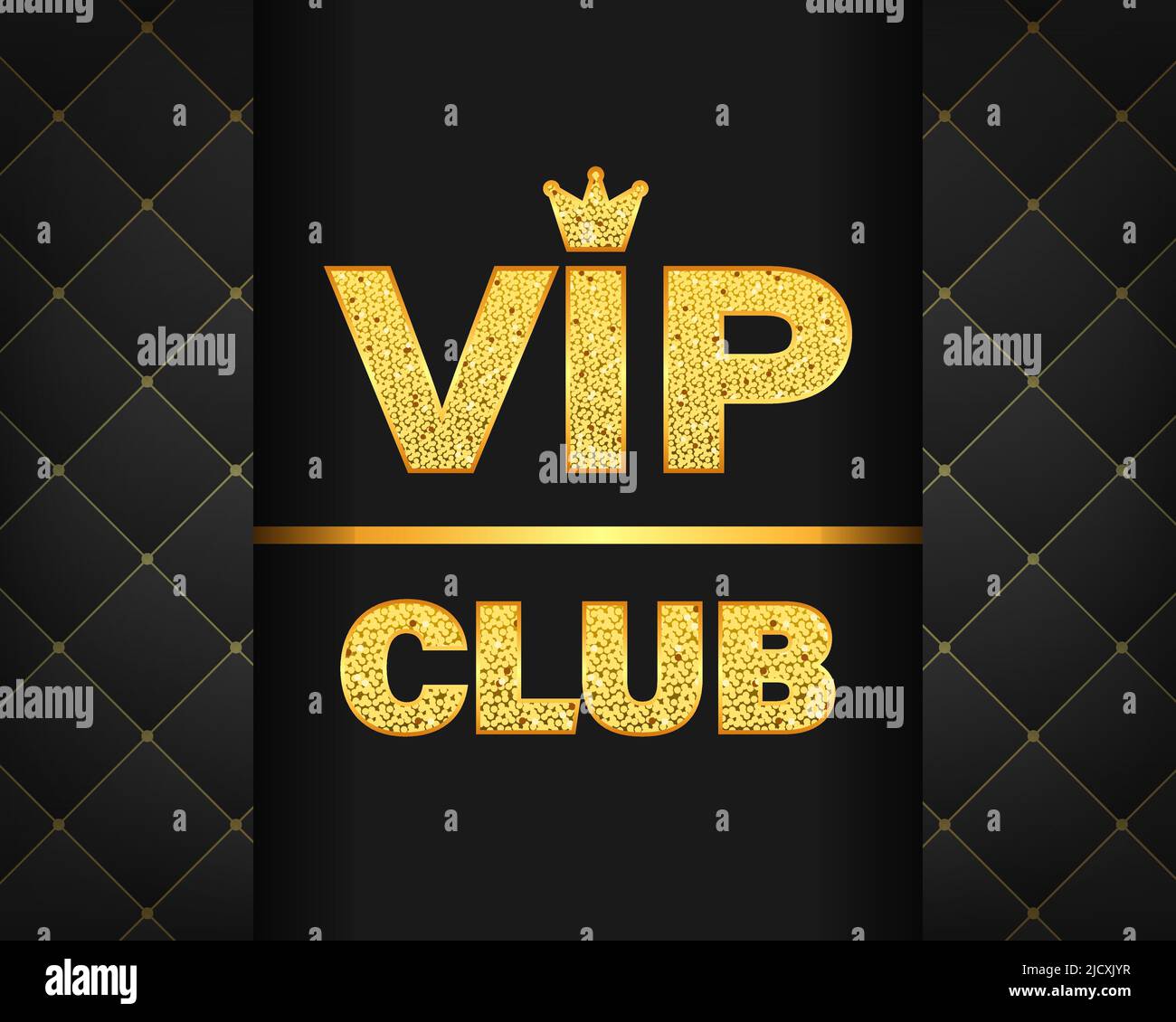 Vip club label on Black background. Vector illustration Stock Vector ...