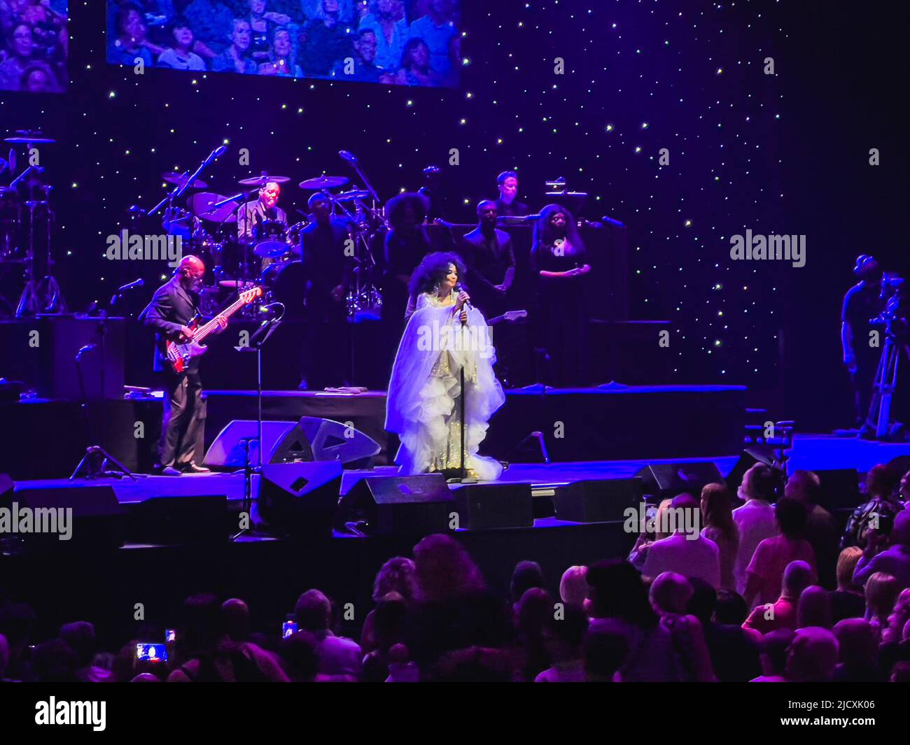 June 15, 2022: American entertainer and actress Dina Ross, performs a ...