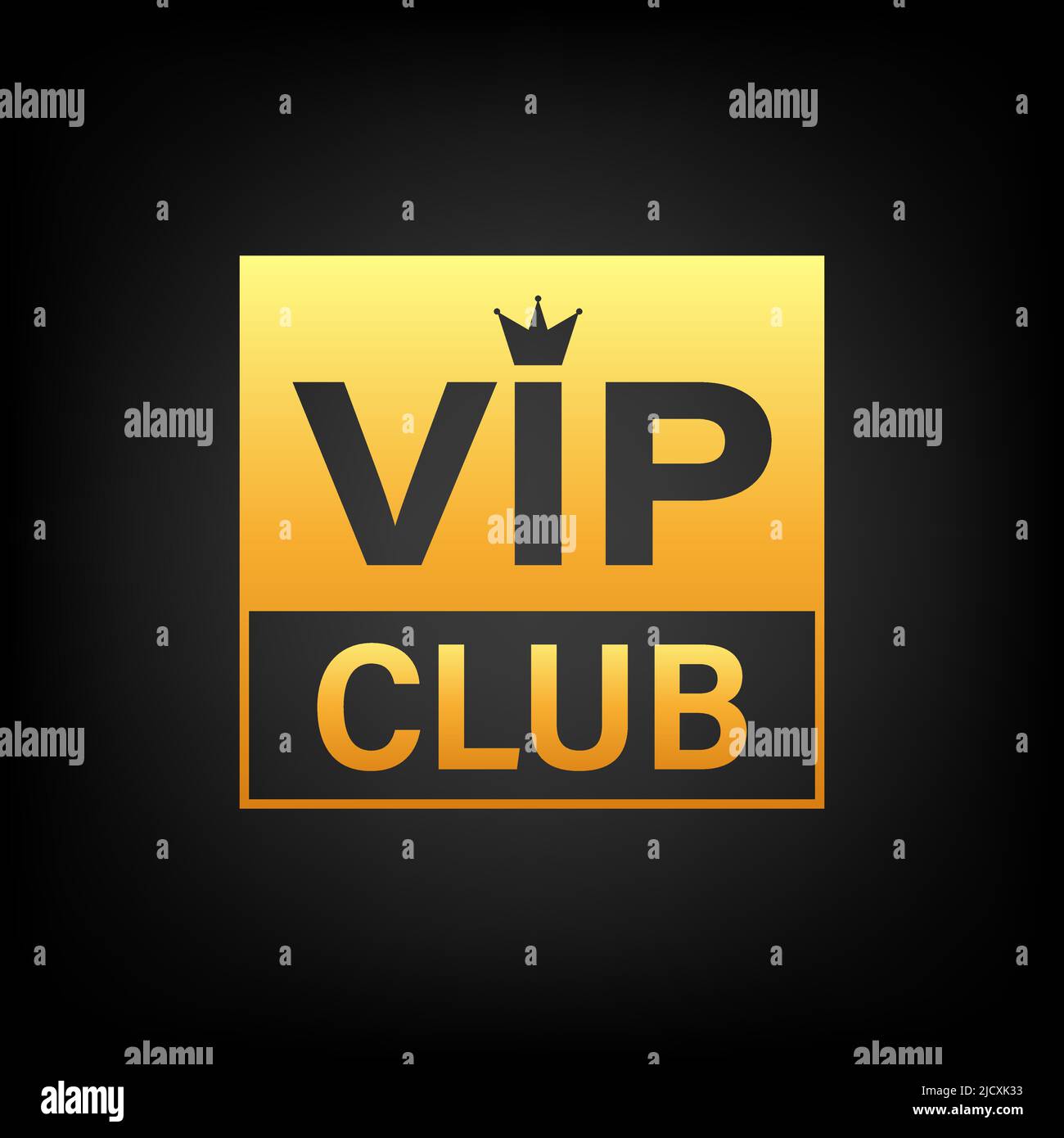 Vip club label on Black background. Vector illustration Stock Vector ...