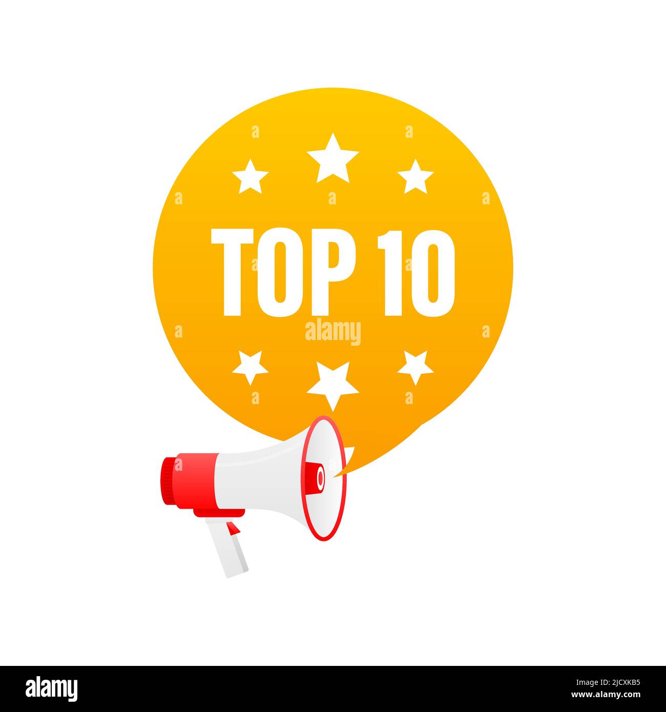 Megaphone top on white Cut Out Stock Images & Pictures - Alamy