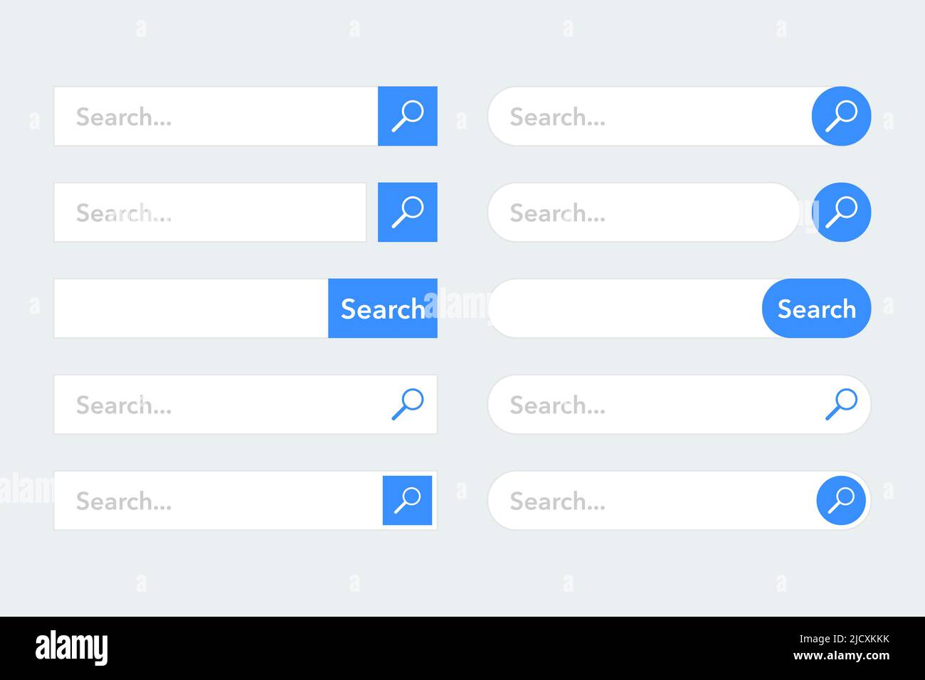 Search bar vector element design, set of search boxes ui template isolated on white background ...