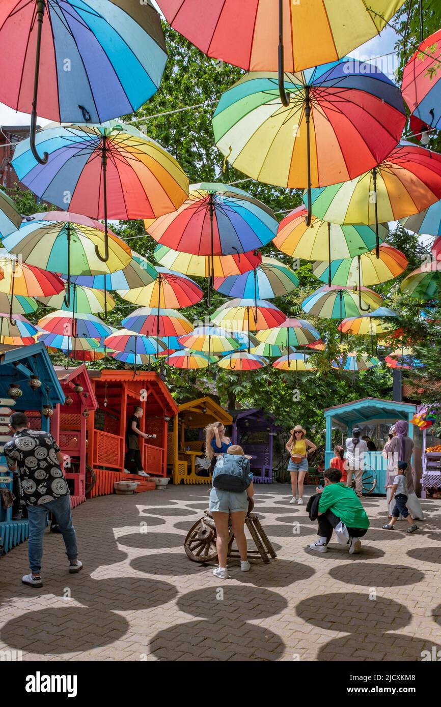 Famous Balat neighborhood in Fatih district of Istanbul, Turkey Stock ...