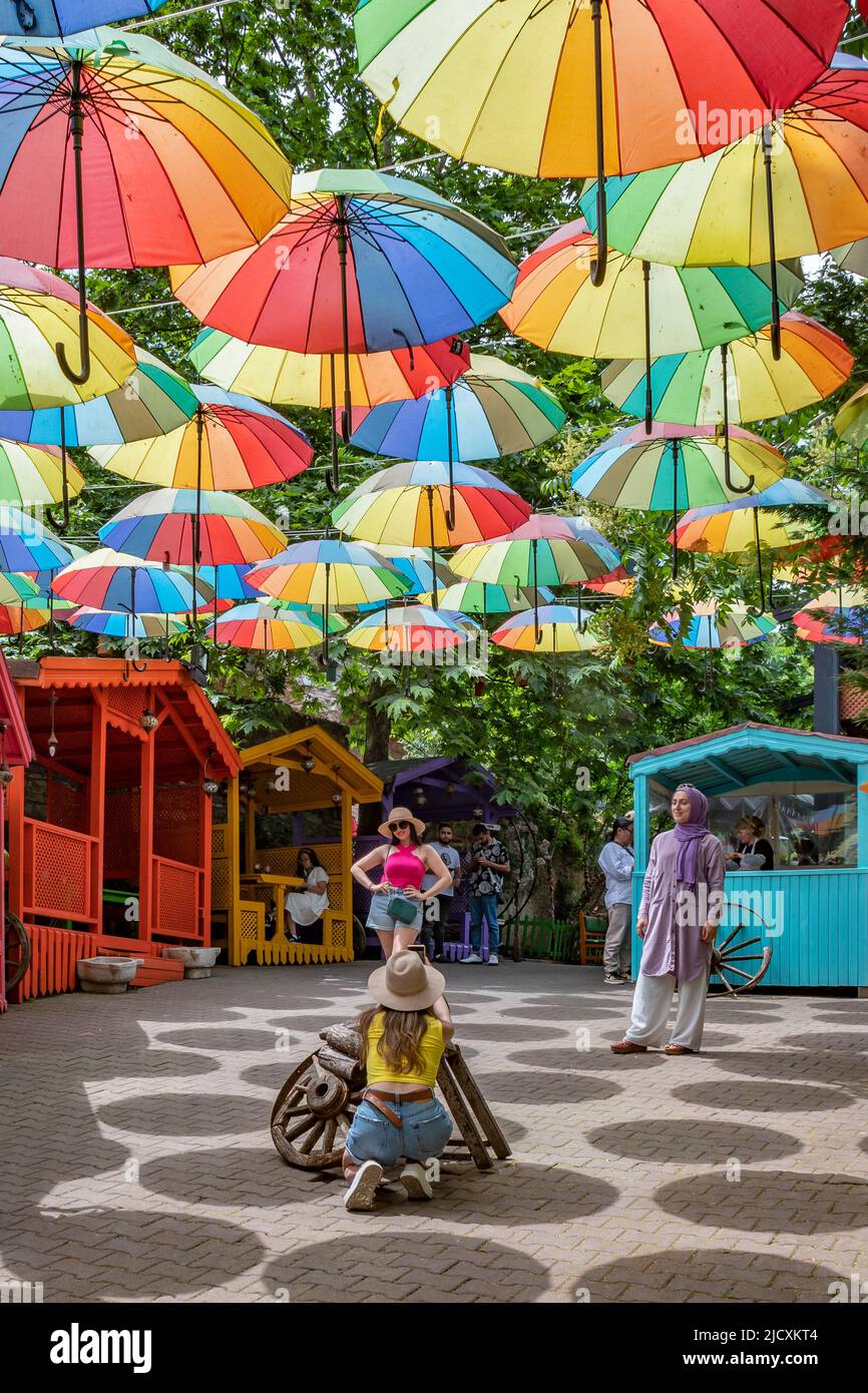 Famous Balat neighborhood in Fatih district of Istanbul, Turkey Stock ...