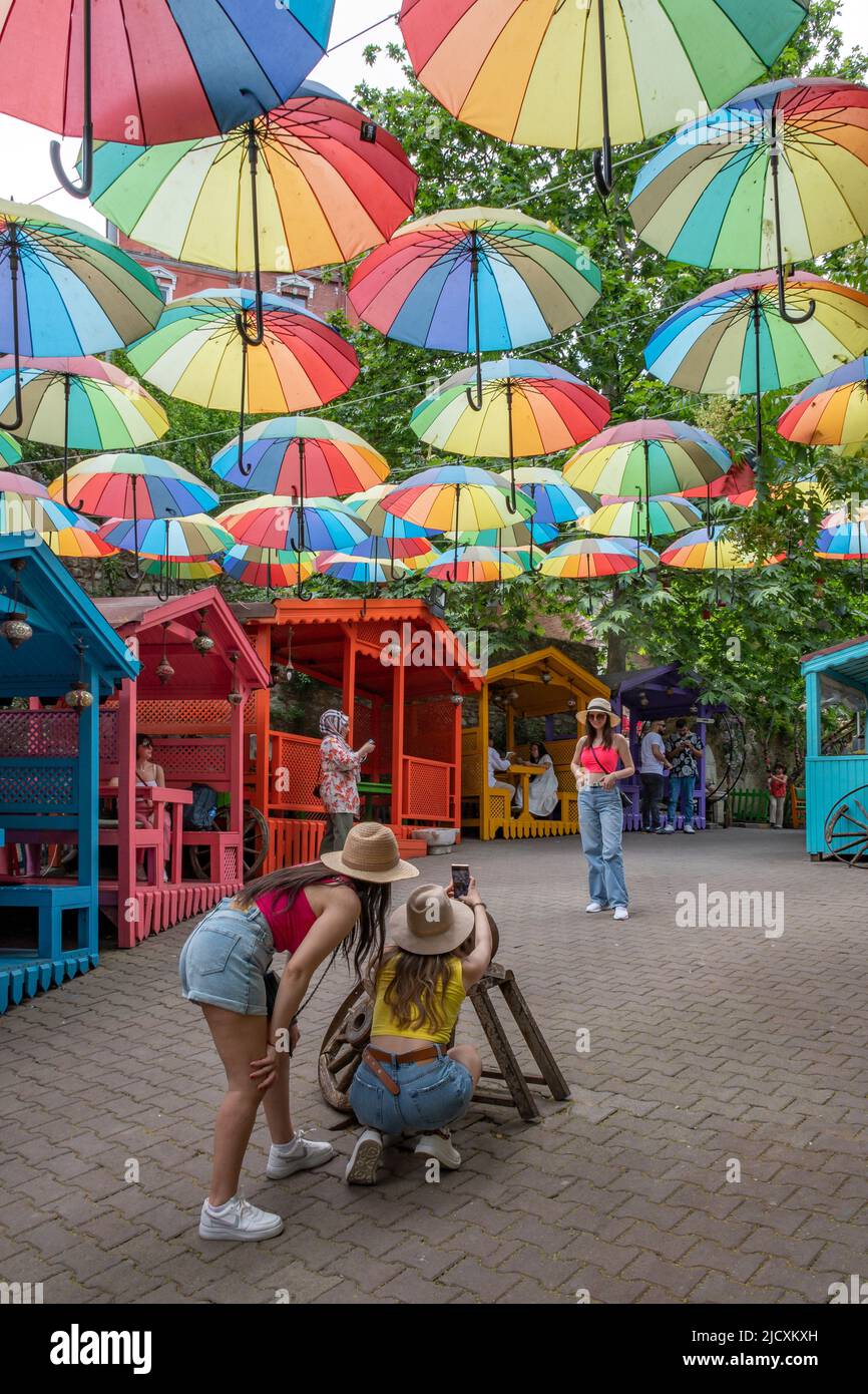 Famous Balat neighborhood in Fatih district of Istanbul, Turkey Stock ...