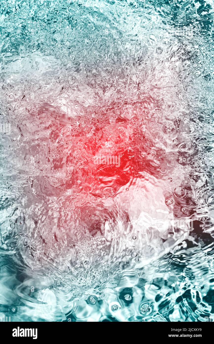 Embossed water surface. Lovely bright neon lilac-pink background for ...